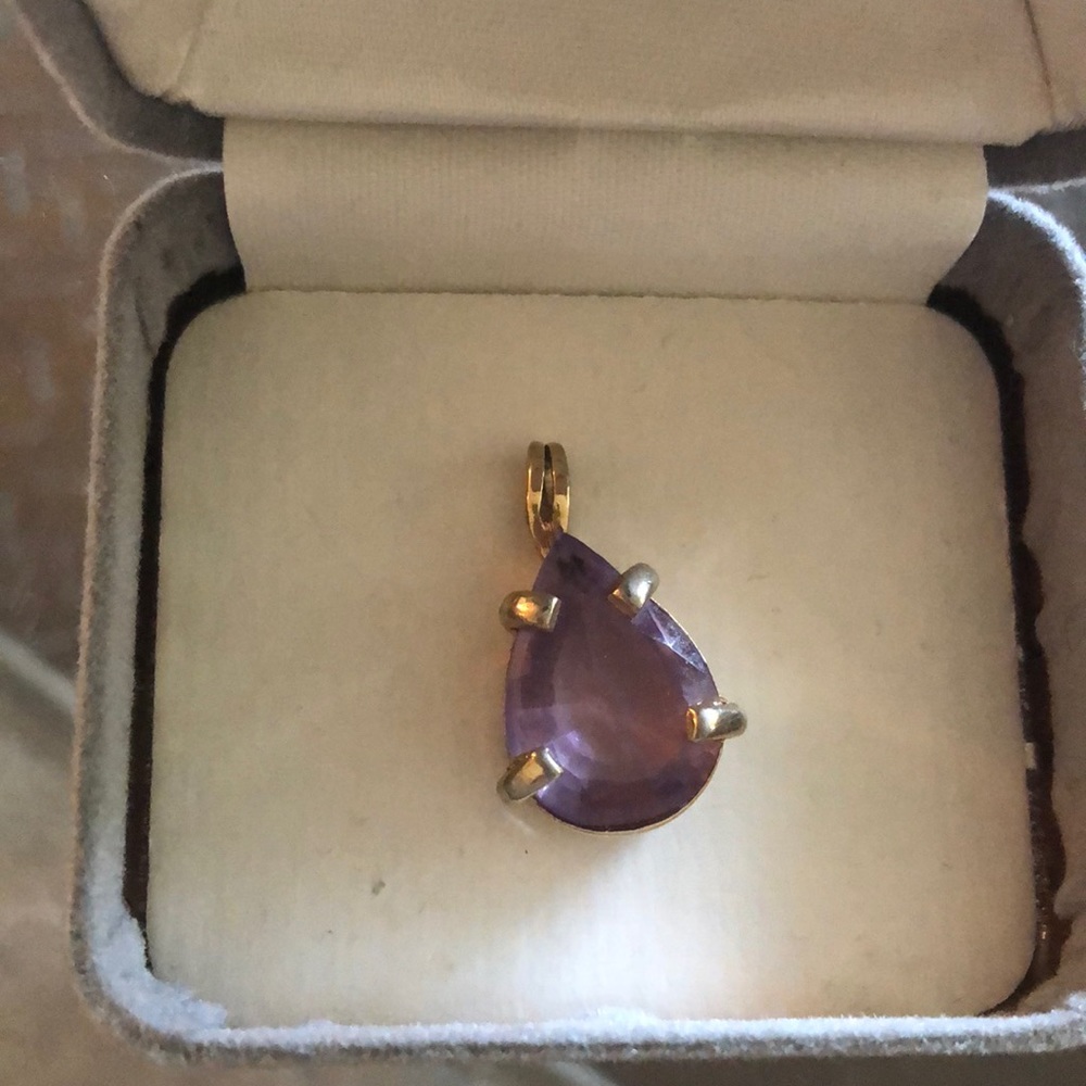 Amethyst Teardrop Pendant - Gem